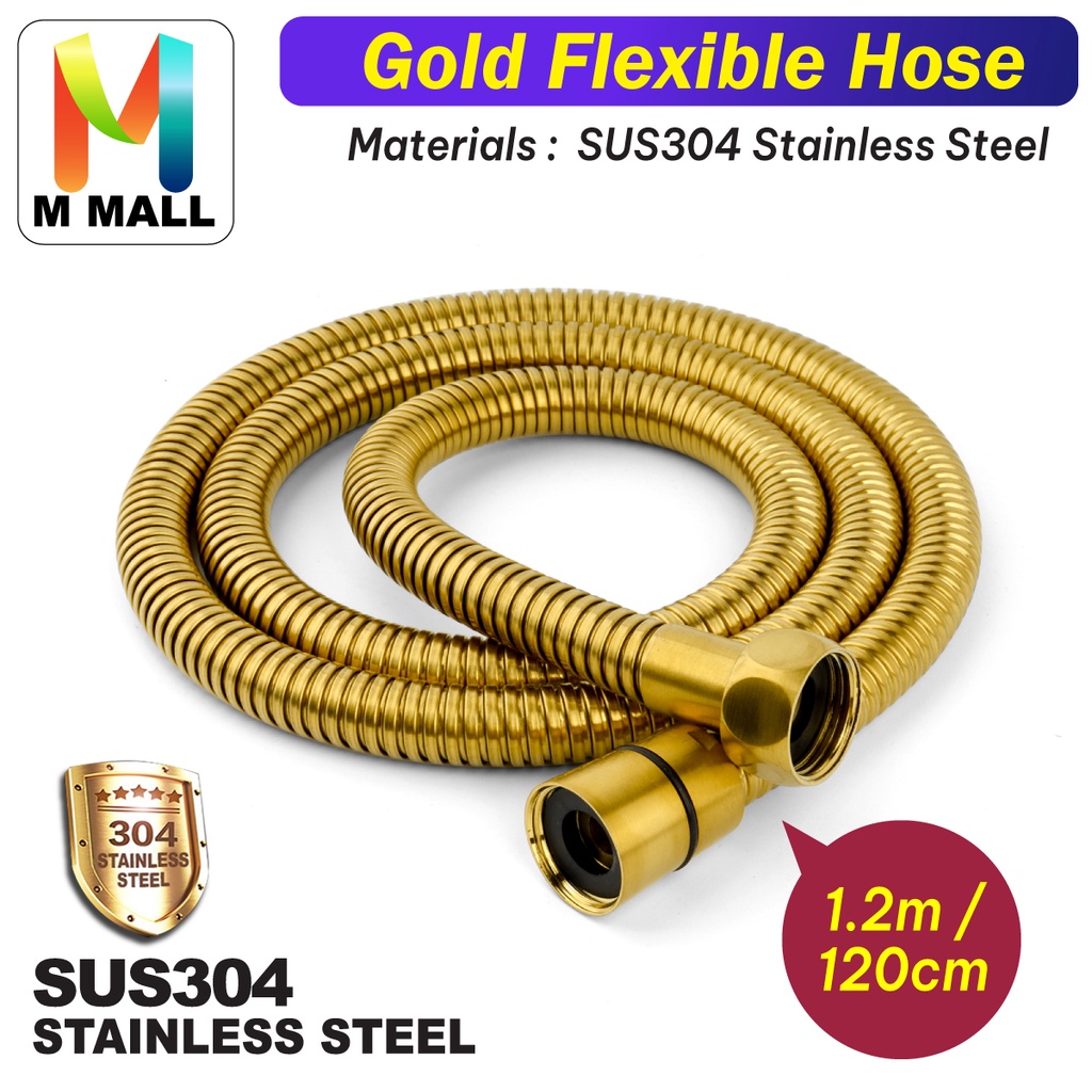 MCPRO Stainless Steel SUS304 GOLD FLEXIBLE HOSE Shower Hose for Toilet ...