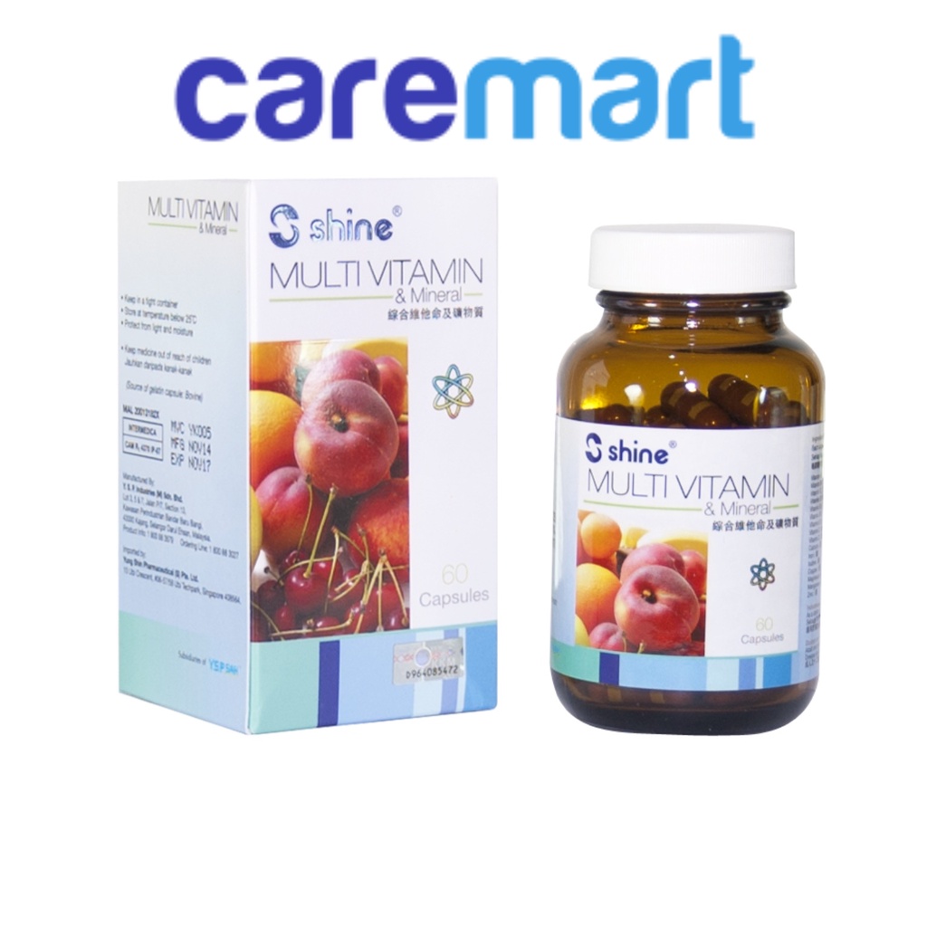 SHINE MULTIVITAMIN & MINERAL 60 CAPSULES (EXP:11/2025) | Shopee Malaysia