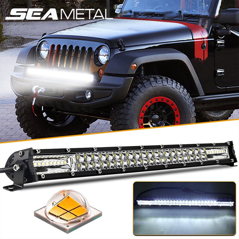 SEAMETAL LED Car Light Bar 12V 24V Ultra Slim Combo Spot Flood Lamp Car ...