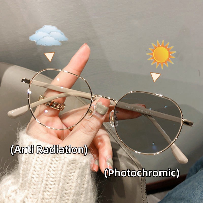 Photochromic Anti Radiation Eyeglasses For Women Men Computer Goggles ...
