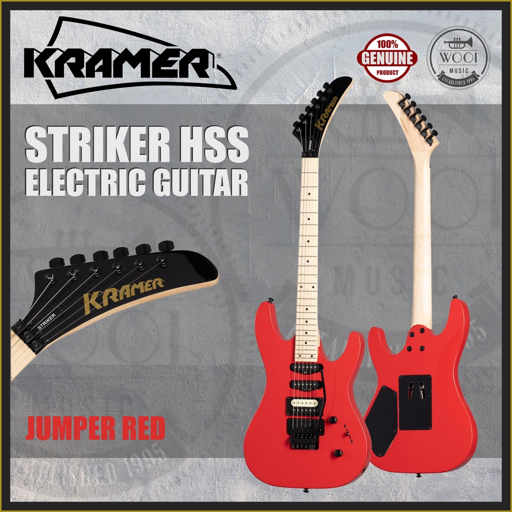 Kramer Striker HSS Electric Guitar w/Floyd Rose - Jumper Red | Shopee ...
