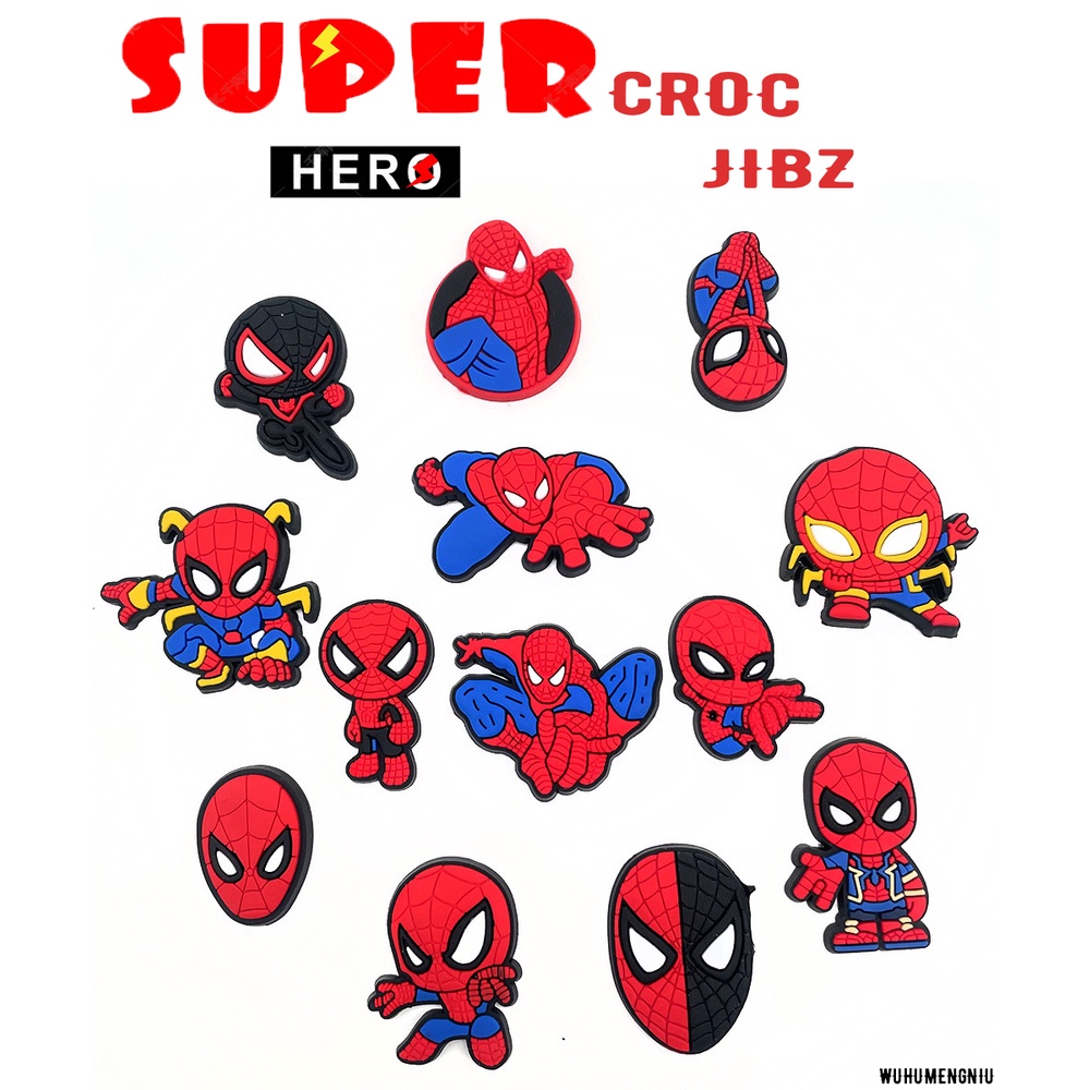 Spider-man Collection Jibbitz Decorative Crocs Button New Pvc Cartoon ...