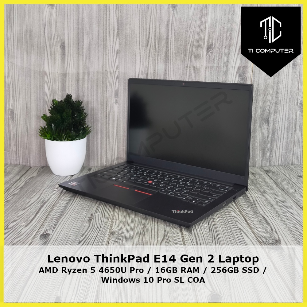 Lenovo ThinkPad E14 Gen 2 AMD Ryzen 5 4650U Pro 2.1GHz 16GB DDR4 RAM 256GB M.2 NVMe SSD ...
