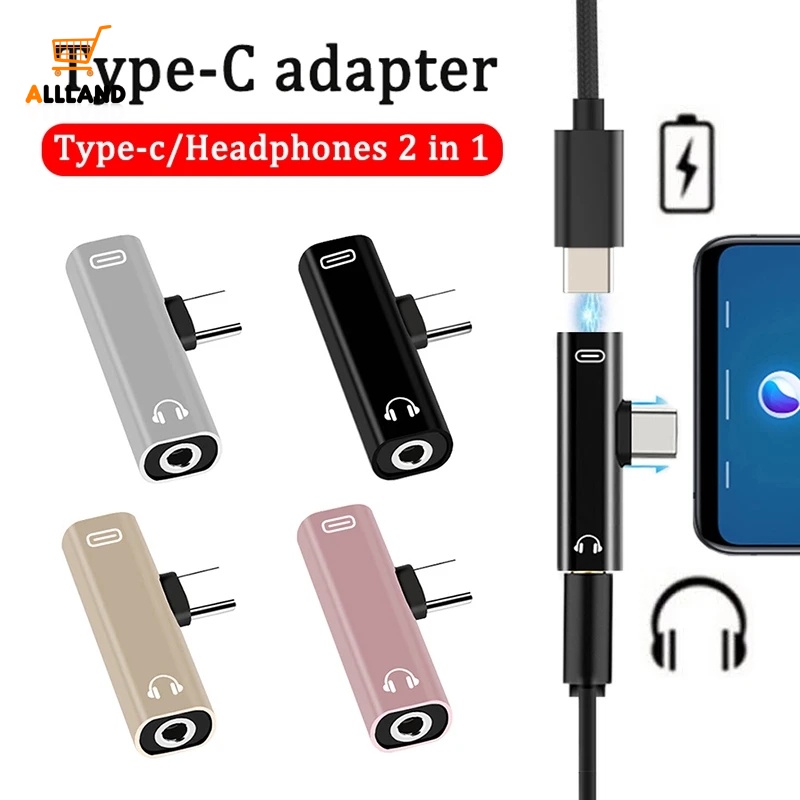 2 In 1 Type C To 3.5mm Jack Earphone Charging Converter/ USB Type-C ...