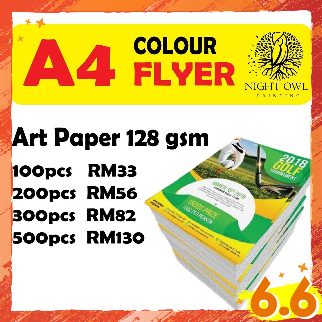 Flyer Printing A4 128gsm art paper | Shopee Malaysia