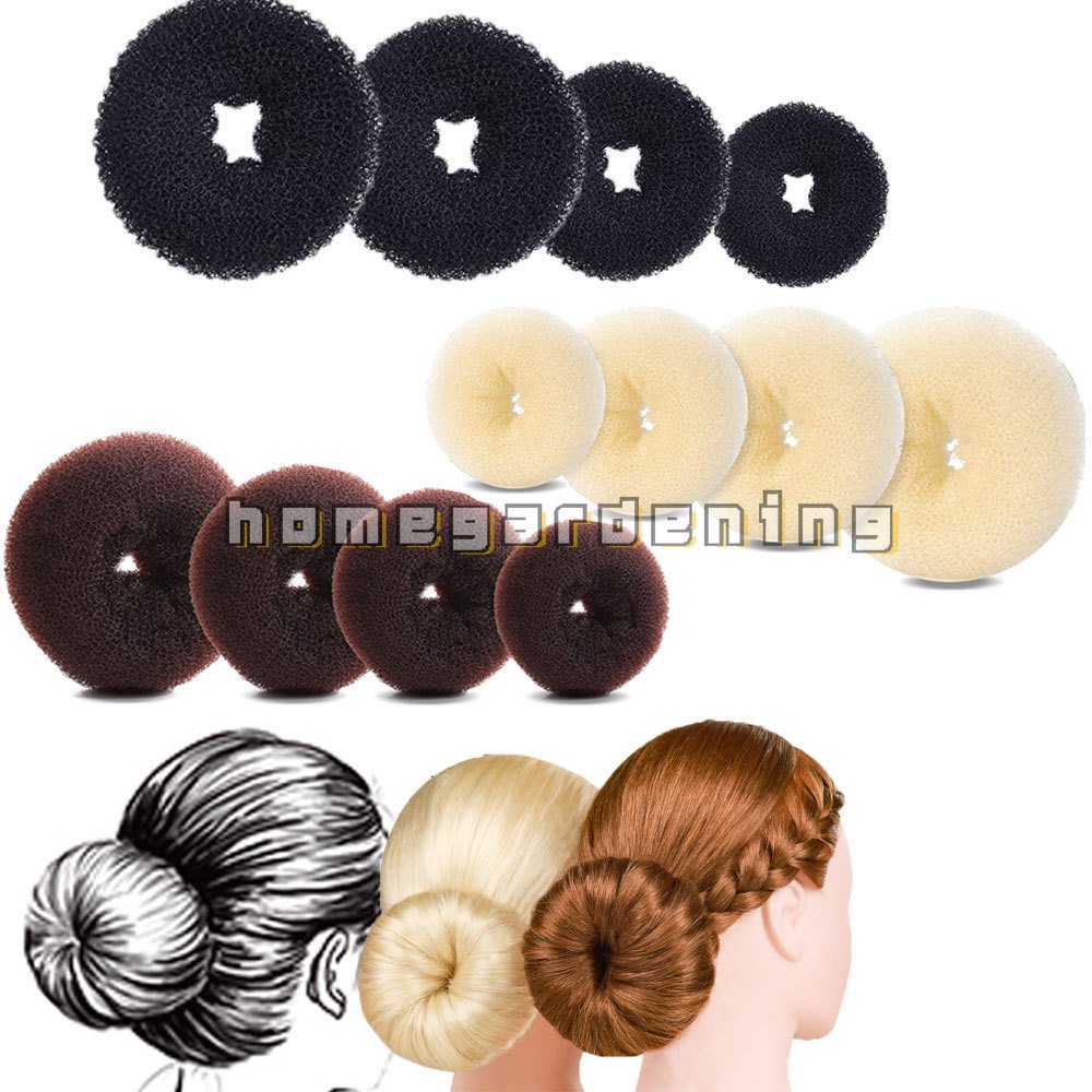 Hair Bun Maker Donut Braider Magic Foam Sponge Easy Big Ring Hair ...