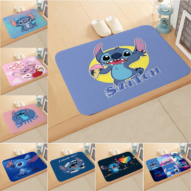 Lilo Stitch Door Mat Cartoon Cute Children Flannel Bedroom Office Home ...