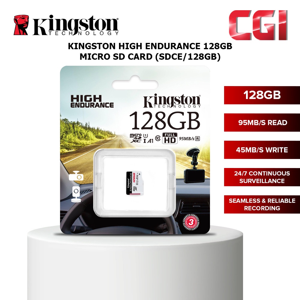 Kingston 128GB High Endurance microSD Card - SDCE/128GB | Shopee Malaysia