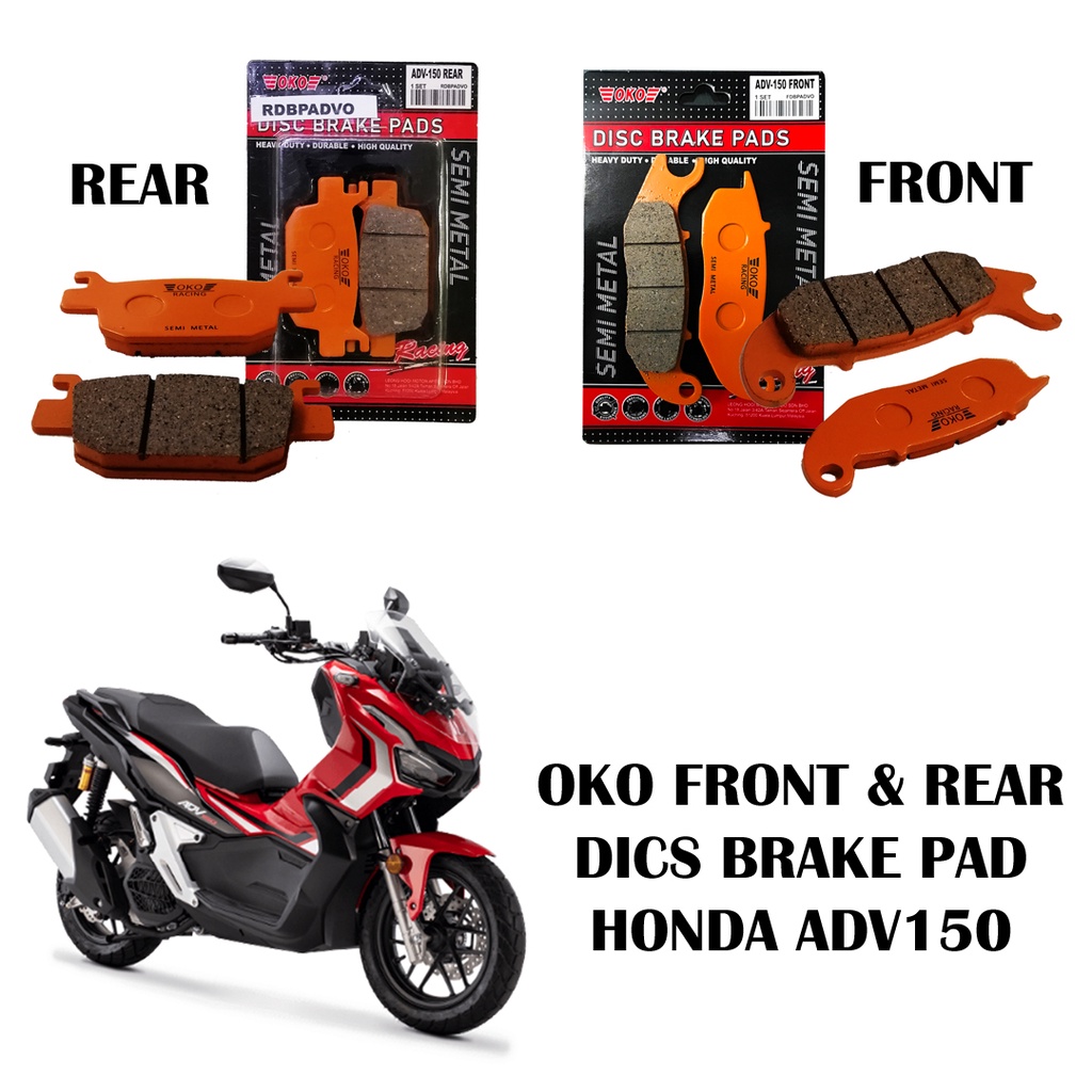 OKO Disc Brake Pad Semi Metal Honda ADV150 | Shopee Malaysia