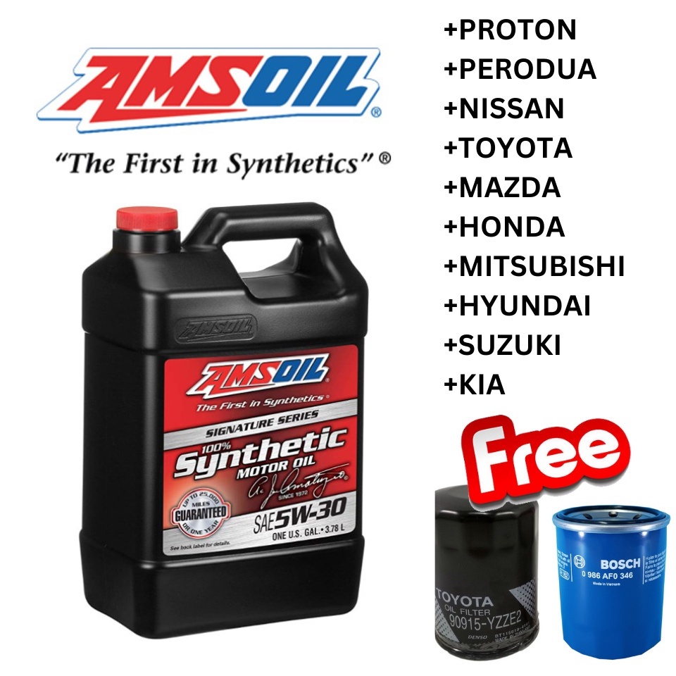 ( )Amsoil Signature Series 5W30 Fully Synthetic Engine Oil (1 Gallon/3 ...