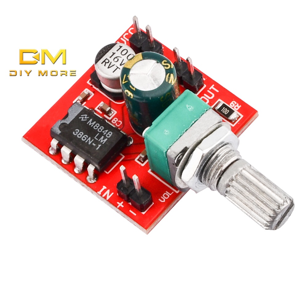 DIYMORE LM386 Mini Power Amplifier Board Audio Amplifier Module Volume ...