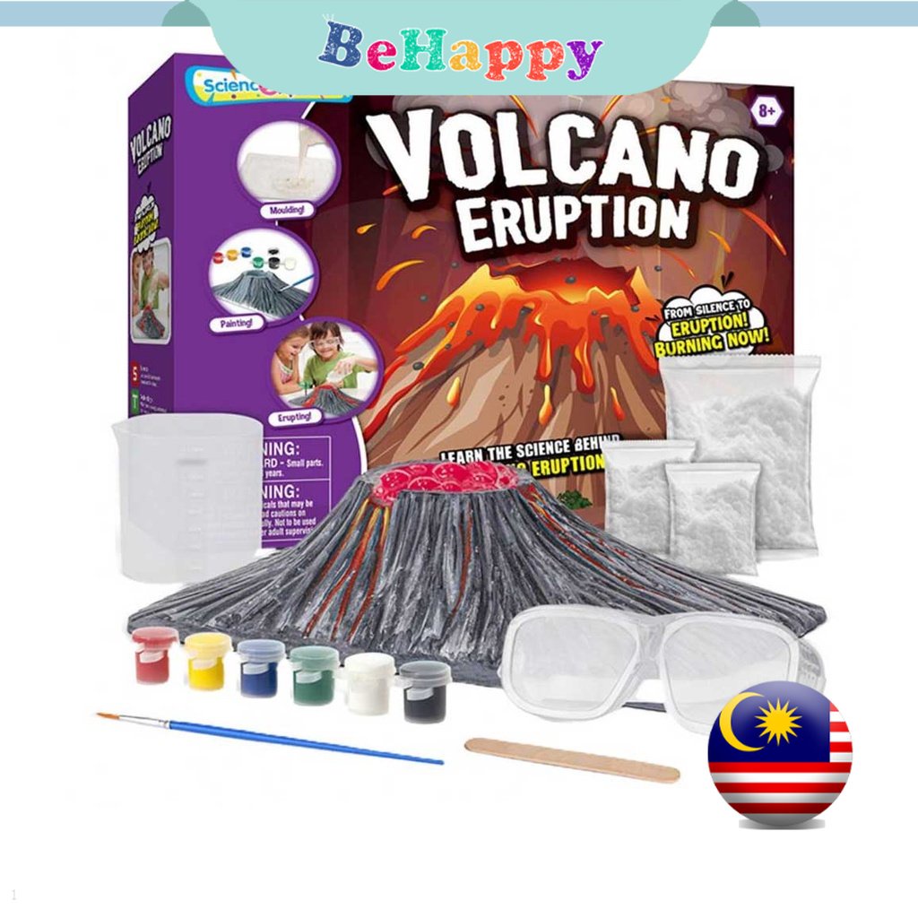 BeHappy 8+ Years Old Kids Volcano Eruption Kits Set STEAM | Educational Toys | Science & Tech ...