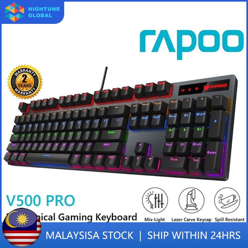 Rapoo V500 Pro Backlit Mechanical Gaming Keyboard US_BLACK | Shopee Malaysia