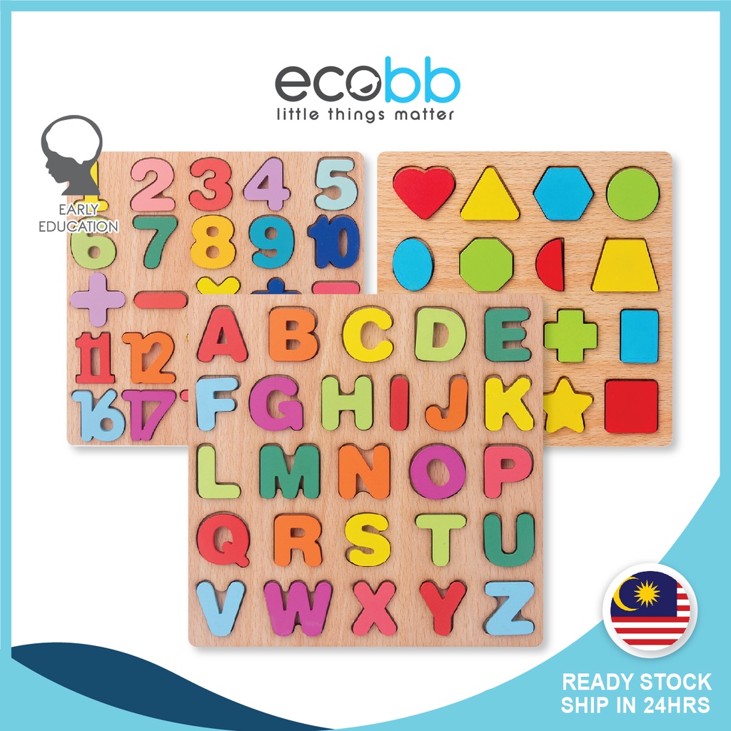 Mainan Budak Toys Kanak-Kanak Wooden Puzzle Board Jigsaw Puzzle Baby ...