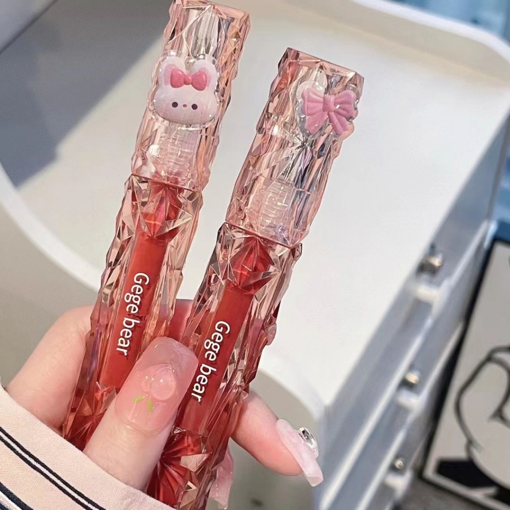 Gege Bear Lipstick Lip Gloss Whitening Crystal Glass Texture | Shopee ...
