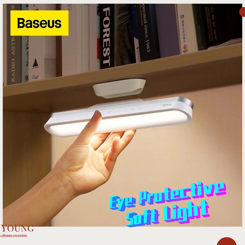 Hanging Magnetic LED Table Lamp Chargeable Stepless Dimming Desk Lamp ...