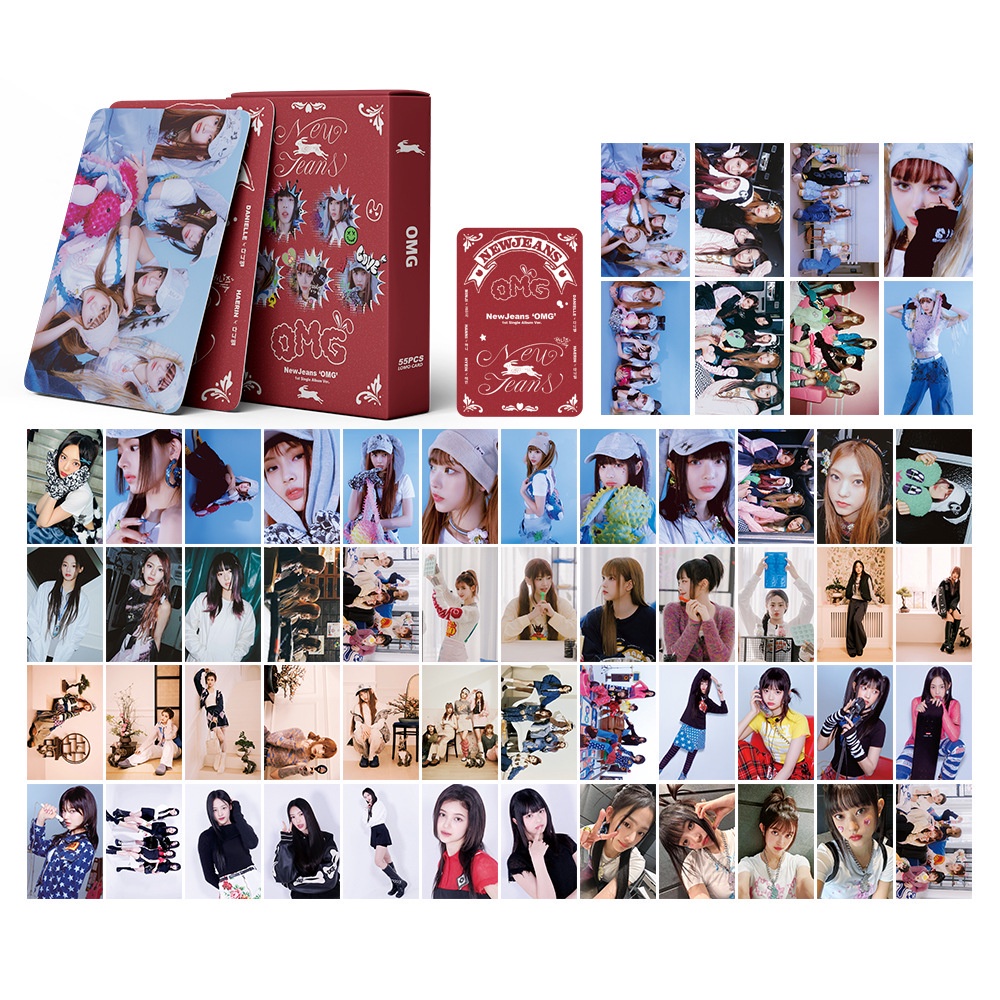 Kpop Photocards LINXX 55 Pcs New-Jeans OMG 2023 ATTENTION Album Lomo ...