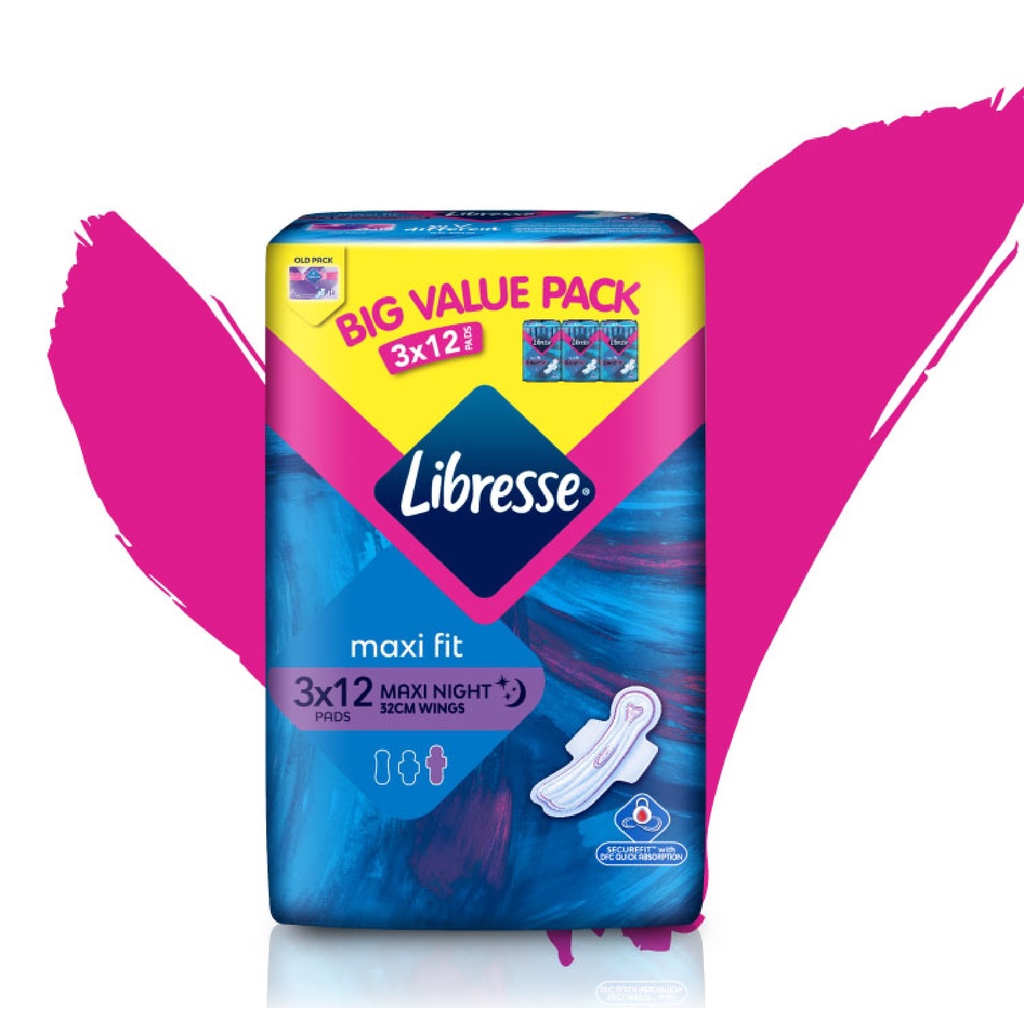Libresse Maxi Night Wings 32cm (3 x 12 Pads) | Shopee Malaysia