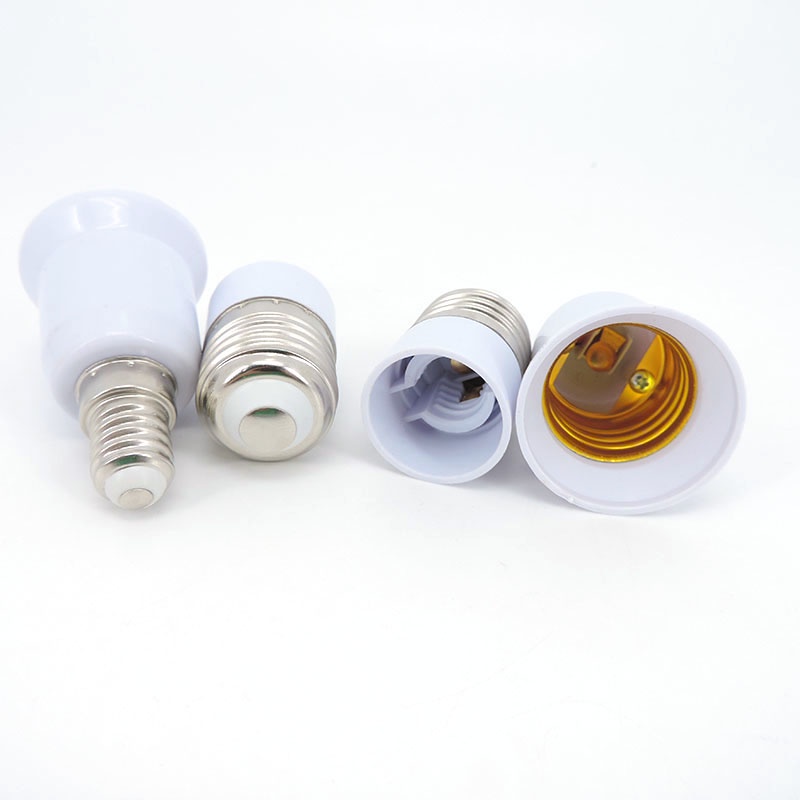 1/2/5pcs white E14 to E27 to E14 male female LED Light Lamp Bulb base ...