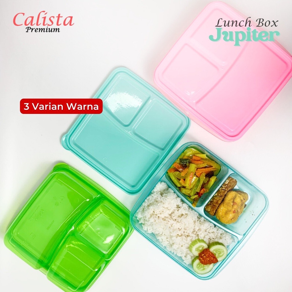 Calista Lunch box Jupiter 3 compartment Lunch box | Shopee Malaysia
