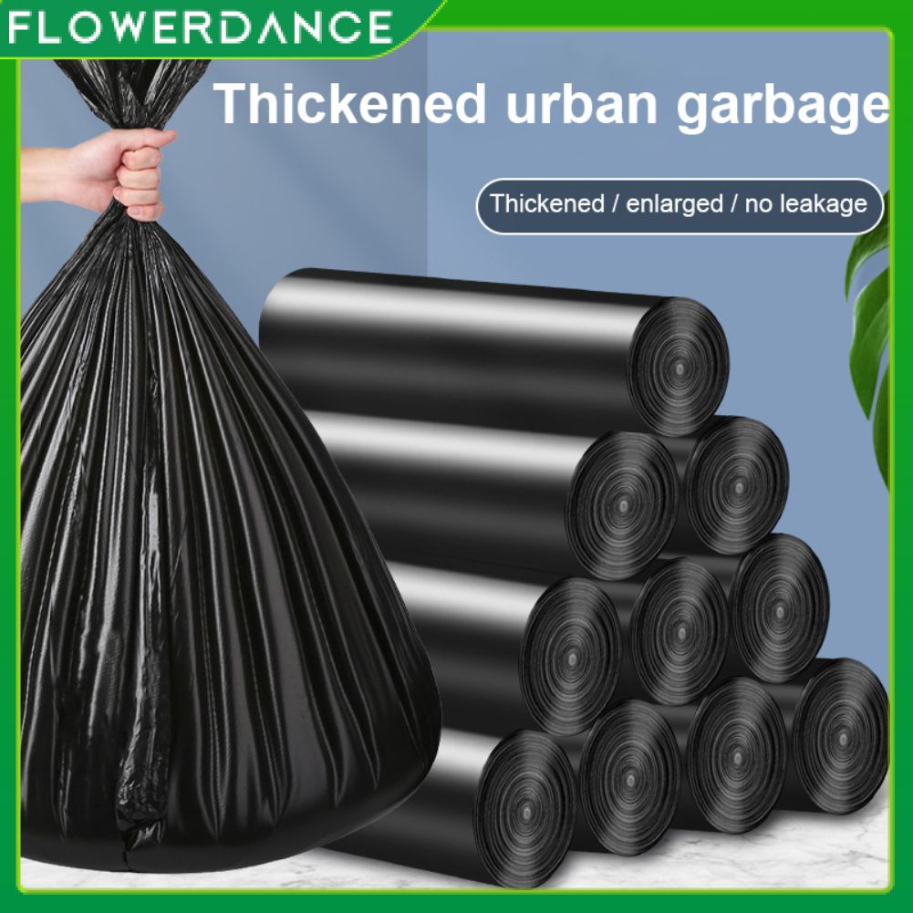 Household Kitchen Garbage Bag Thickened Large Black Portable Continuous ...