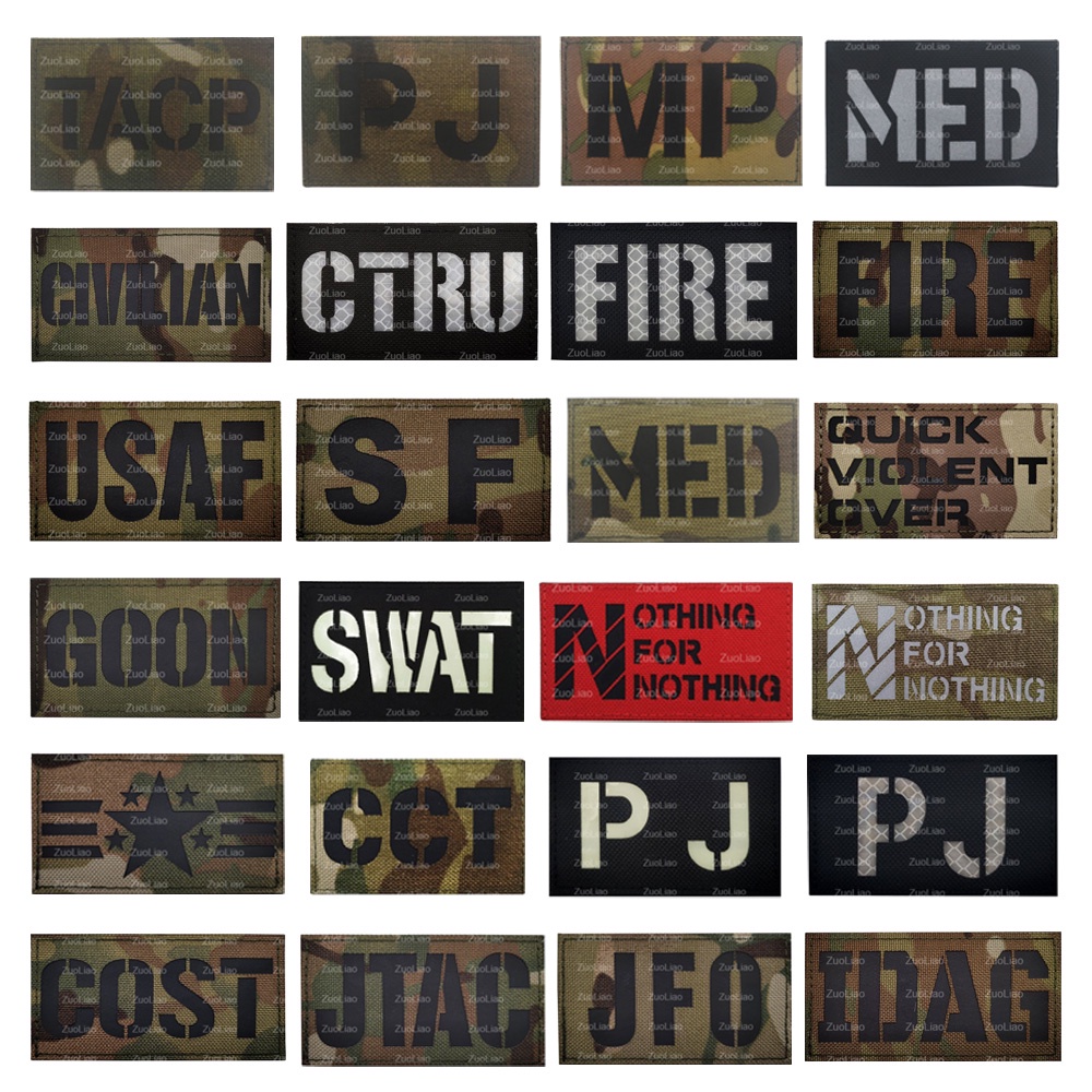 Velcro Patch Reflective Letter FIRE SF USAF CTRU JFO GOON Luminous ...