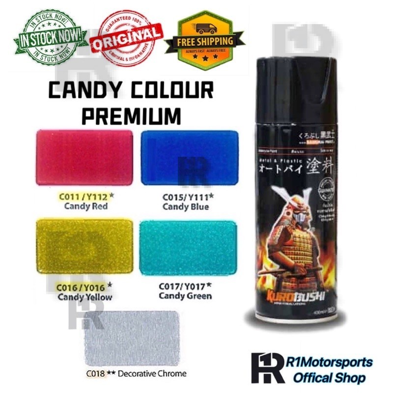[SAMURAI] Candy Colour Premium Can Spray C011 C015 C017 C018 C016 Candy ...