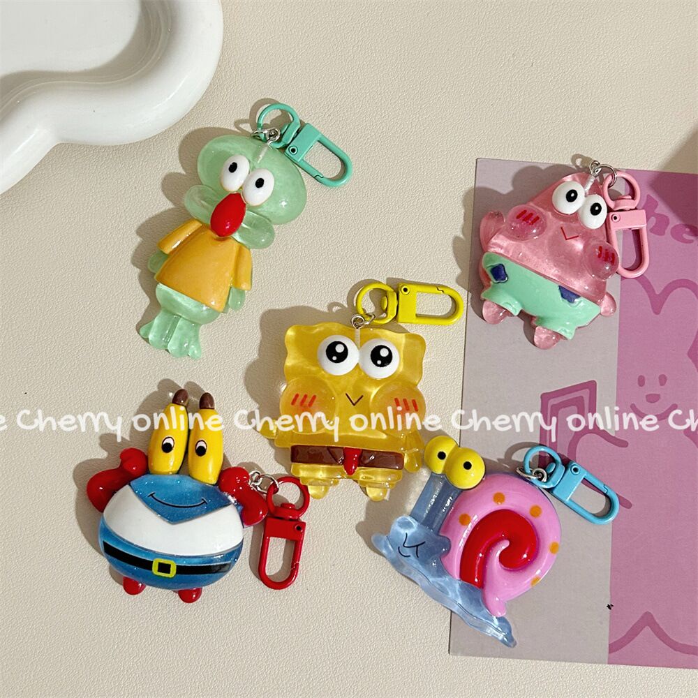 Glow In The Dark Spongebob Patrick Star Pendant Anime Figure Squidward ...