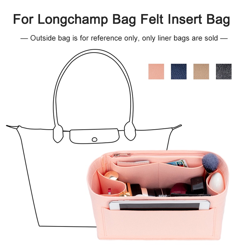 Organizer For Longchamp Felt Purse Insert Bag Women's Makeup Handbag ...