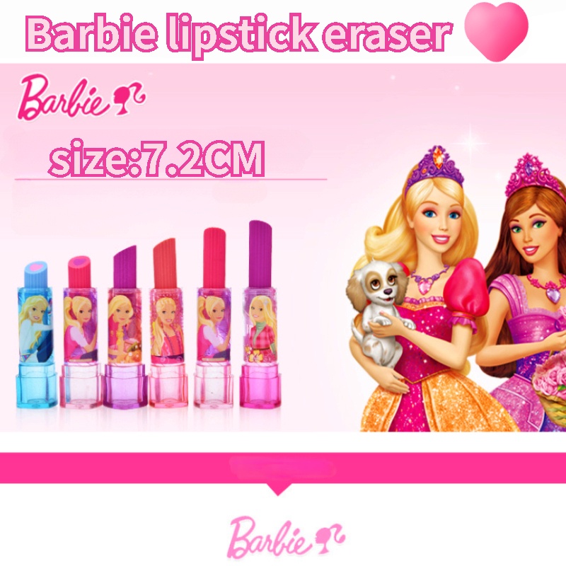 Barbie lipstick eraser Love rubber Cartoon Stationery School Supplies ...