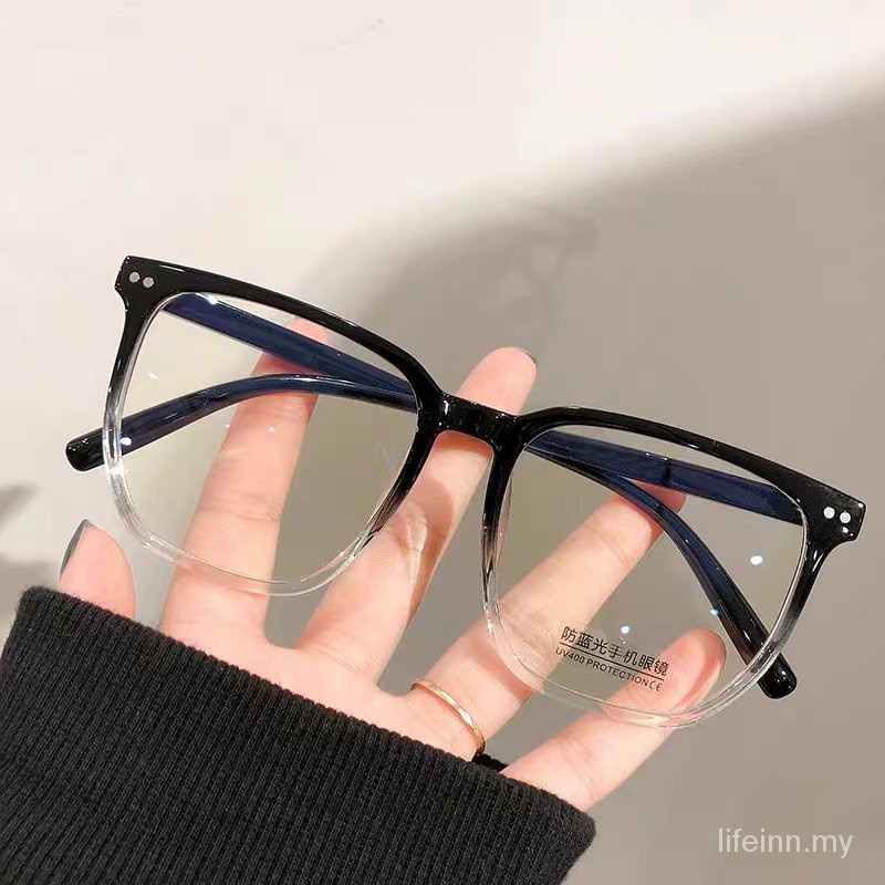 [Add-on deal] Korean Style INS Oversized Cermin Mata Square Anti Blue ...