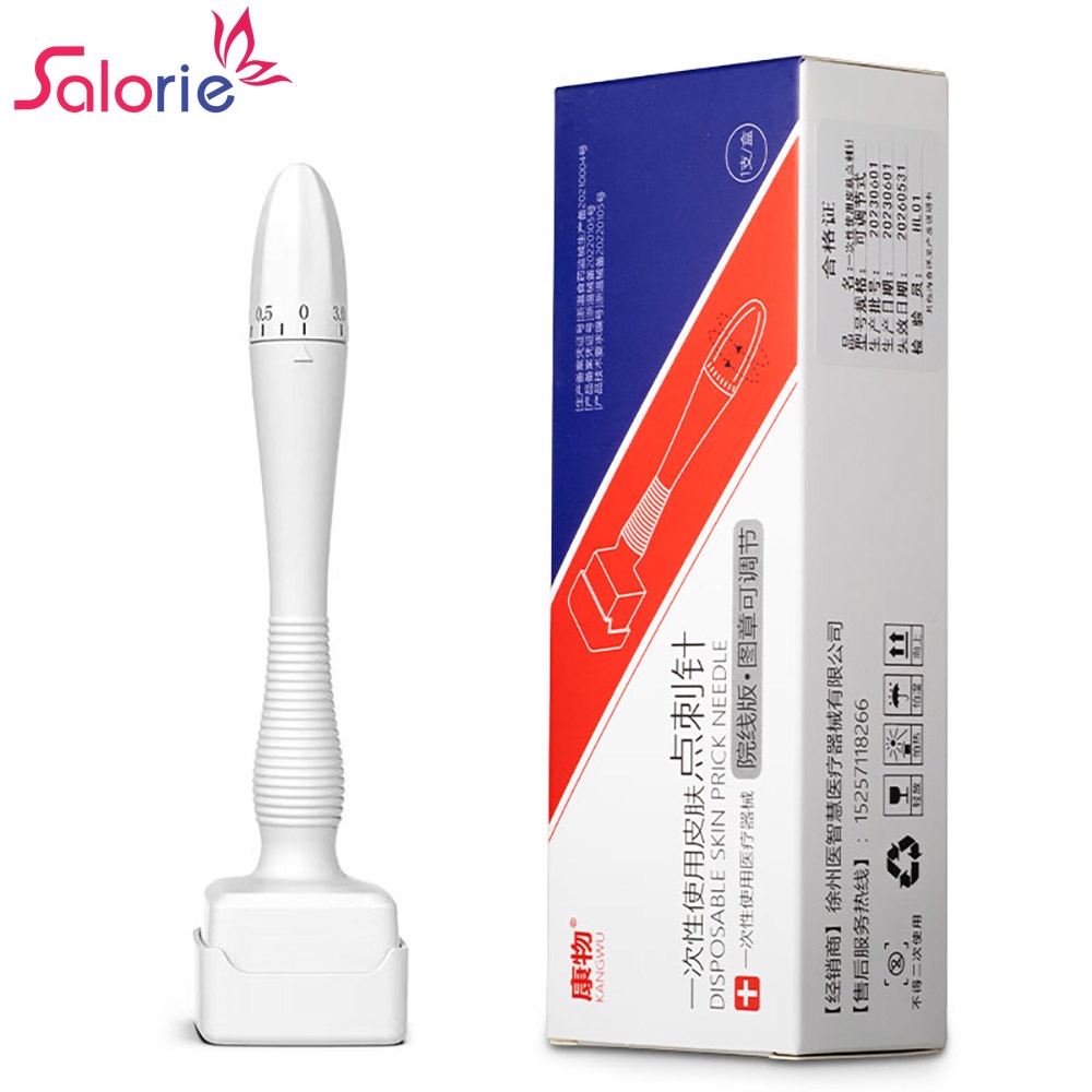 Adjustable 100 Derma Stamp Microneedling Anti Aging Scar Wrinkle 100 ...