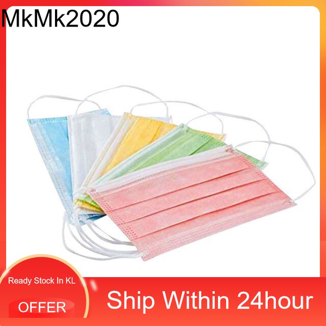 Colour Mask Topeng Muka Colourful Cartoon Pattern Adult Mask 3Ply 50Pcs ...