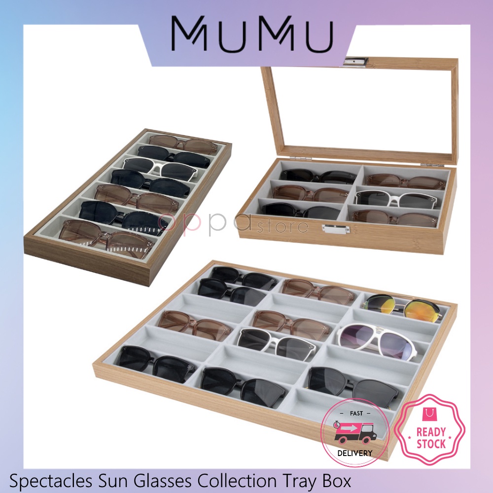MUMU Style Wooden Collection Sunglasses Storage Tray Spectacles ...