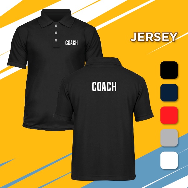 Baju Dry Fit COACH Uniform Microfiber Polo T Shirt Tshirt Casual Unisex ...
