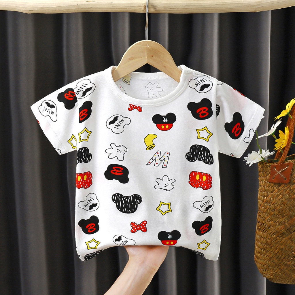Newborn T-Shirt Baby Boy Girl Unisex Short Sleeve Shirt With Cute ...