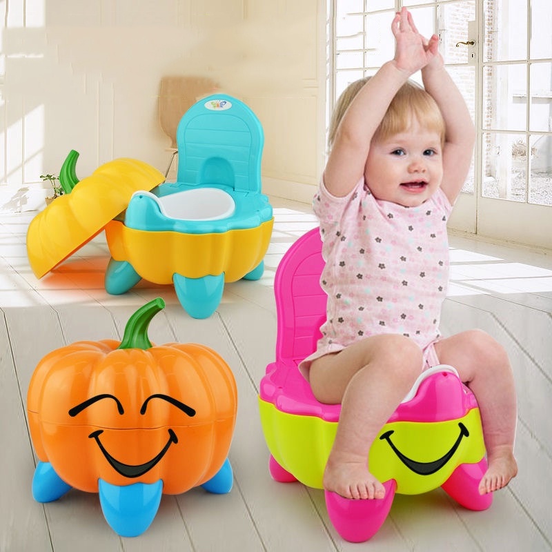 Cute Pumpkin Baby Potty Toilet Seat Portable Children's Potty Training ...