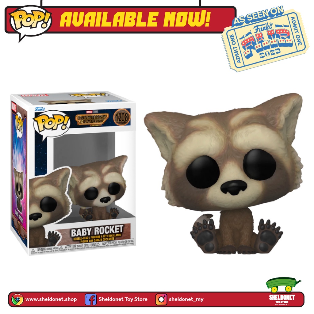 Funko Pop! Marvel: Guardians Of The Galaxy: Vol. 3 - Baby Rocket | Shopee Malaysia