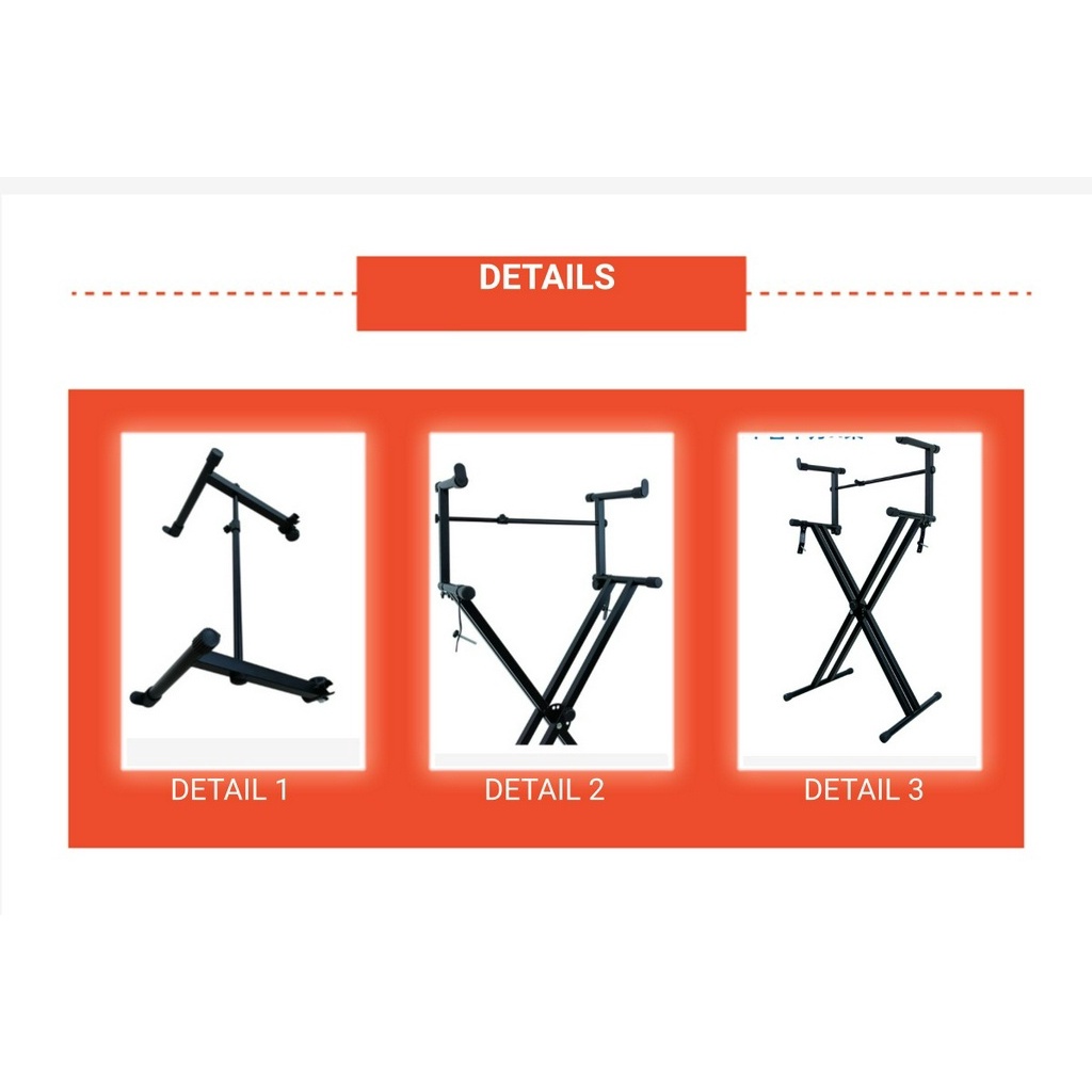 GST 2 Tier Keyboard Stand Extension Adapter Arm Second Tier Extra ...