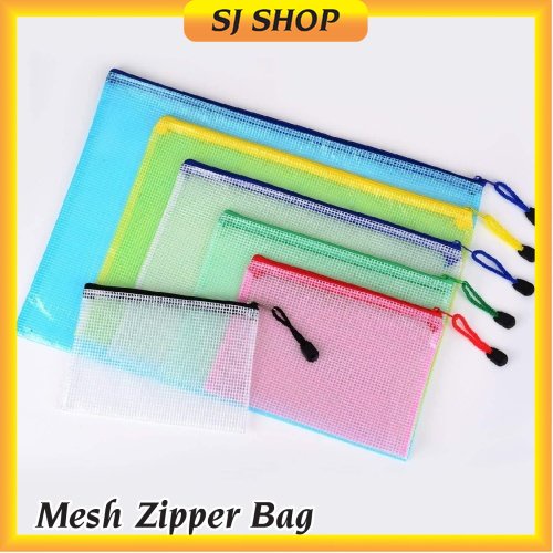 Soft Mesh Zipper Bag B6 A5 B5 A4 B4 A3 Pvc Zipper File Bag Waterproof