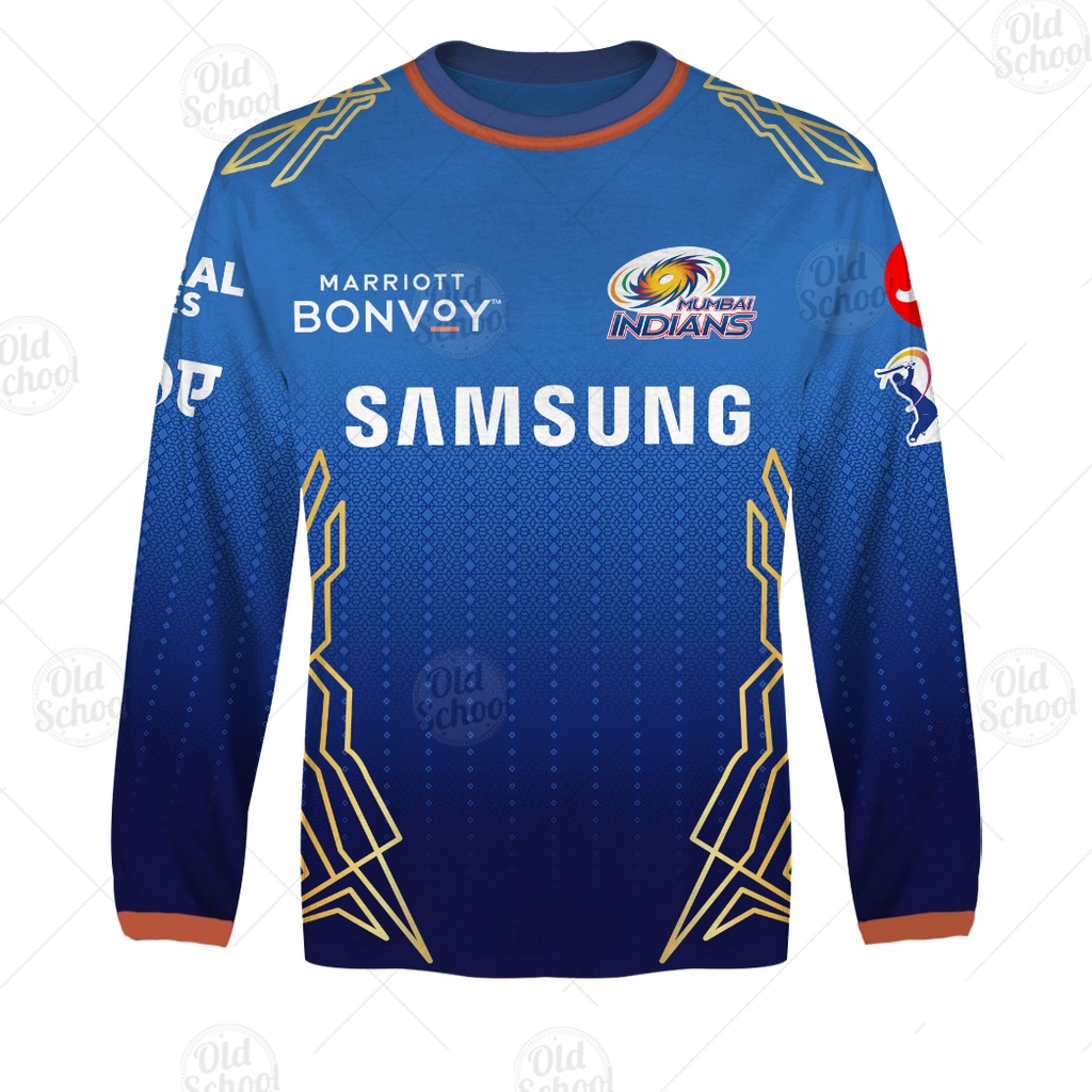 Mumbai Indians IPL Long Sleeve Shirt 2022 (MI 2022 With Name ...
