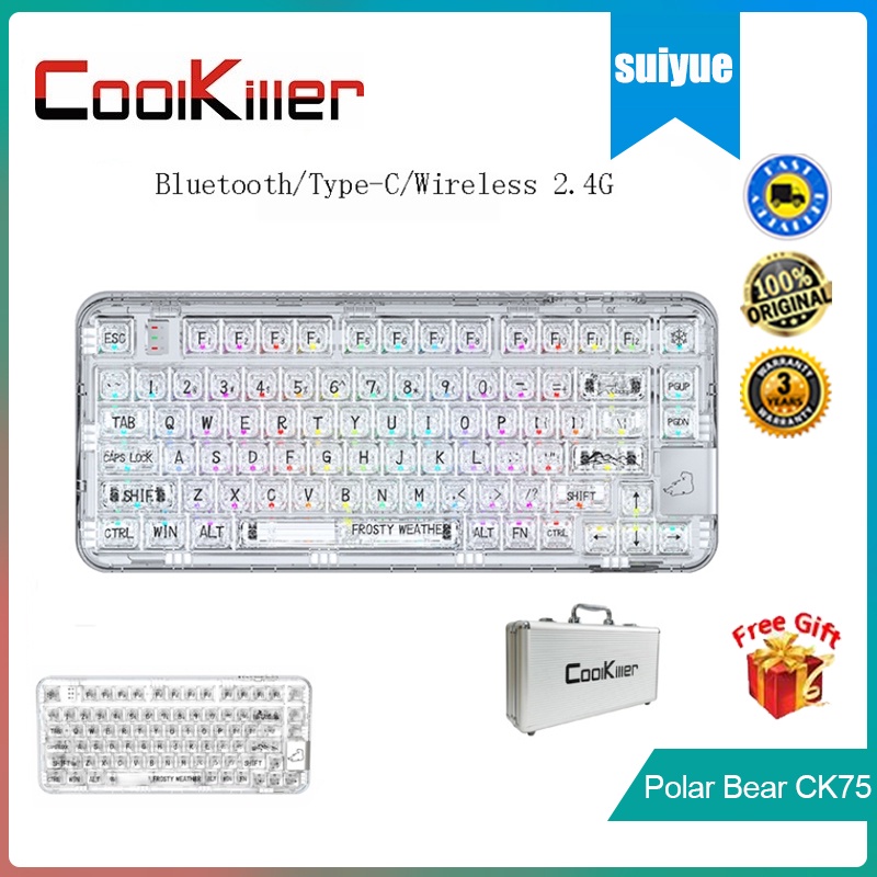 【Available in stock】Coolkiller Polar Bear CK75 fully transparent ...