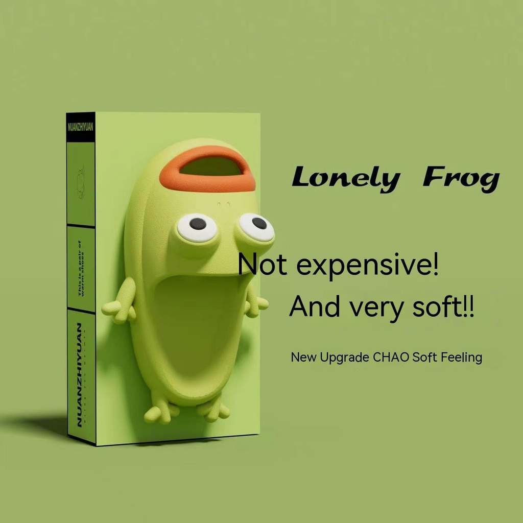【MH】Cartoon Frog Sandals Slippers Men Summer ins Trendy Funny Indoor ...