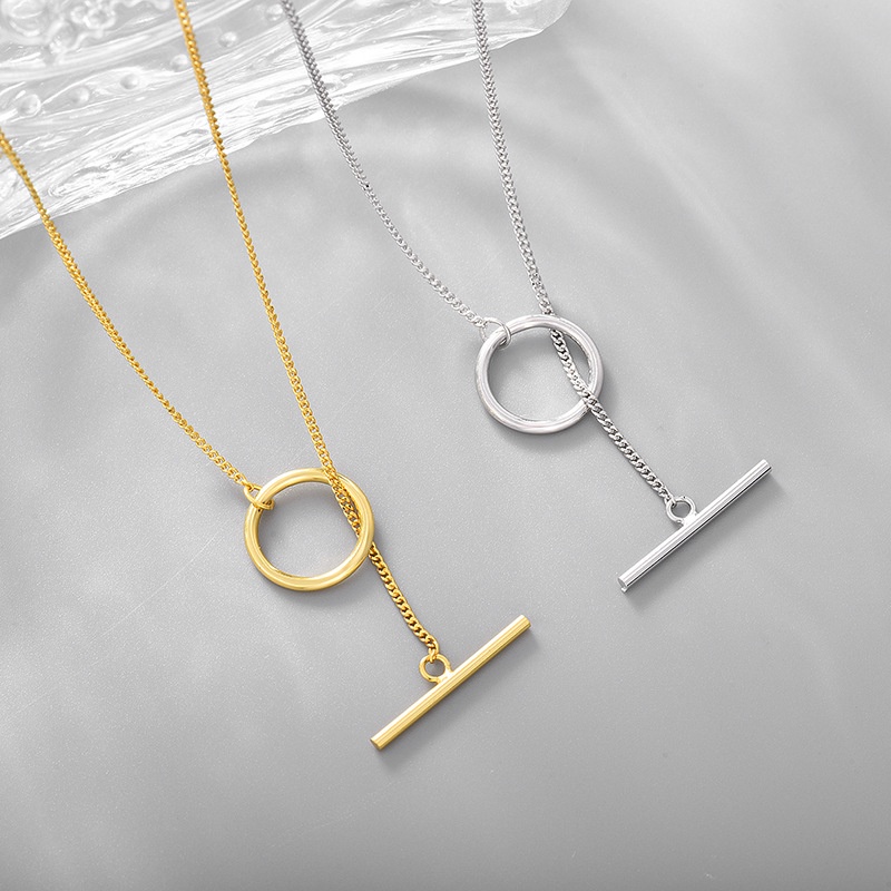 【In Stock】S925 sterling silver Necklace 18k Gold 1.5mm side chain ...