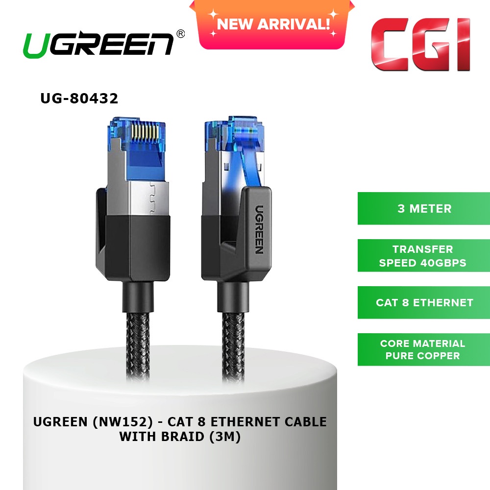 Ugreen 80432 CAT 8 with Braid Ethernet Cable (3m) NW152 | Shopee Malaysia