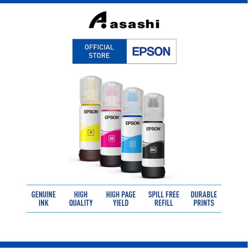 EPSON 008 BK/C/M/Y Ink Bottles (For Printer L15150, L6550, L6460, L6490 ...