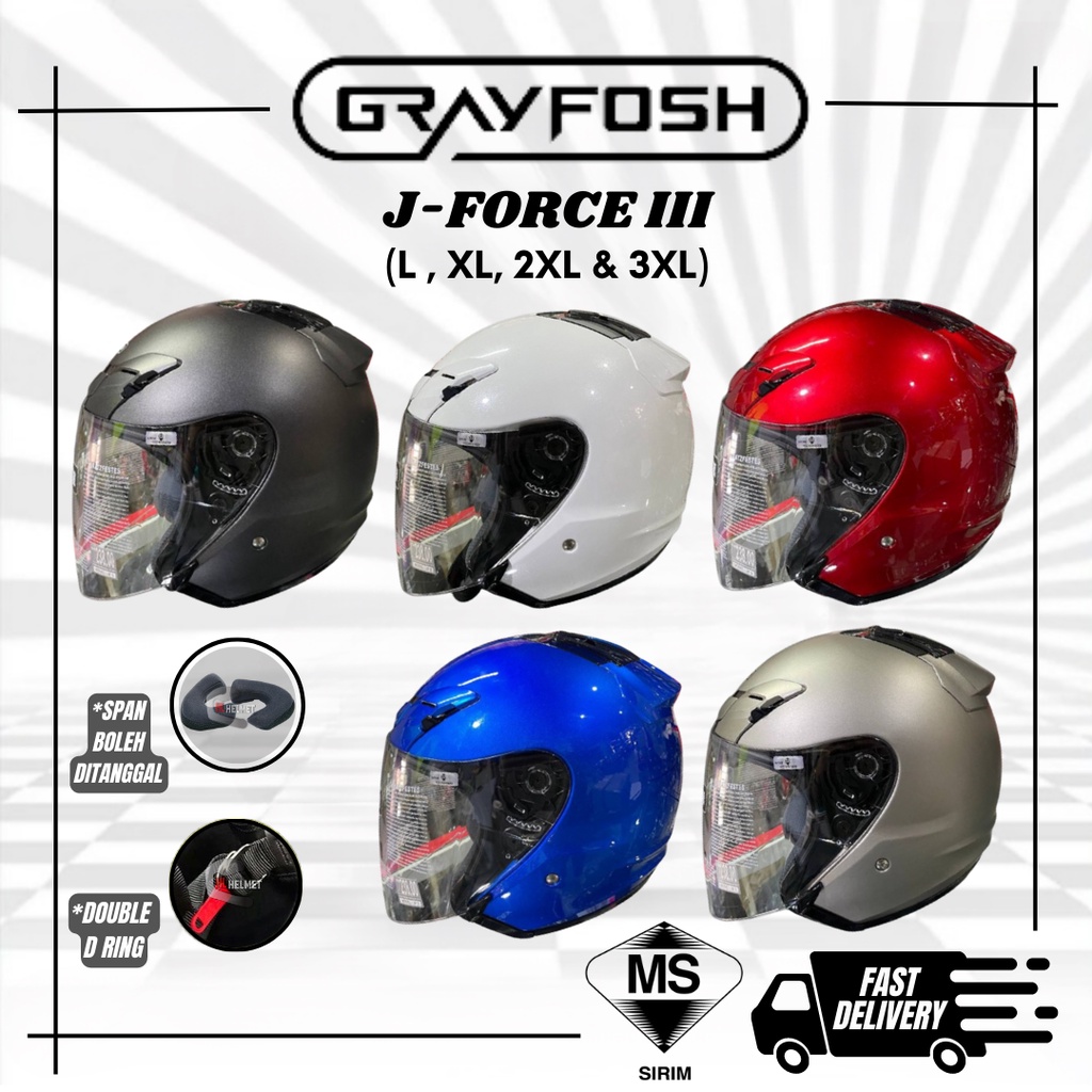 GRAYFOSH SHOEI JF3 VISOREX HELMET WITH CLEAR VISOR & BAG HELMET ...