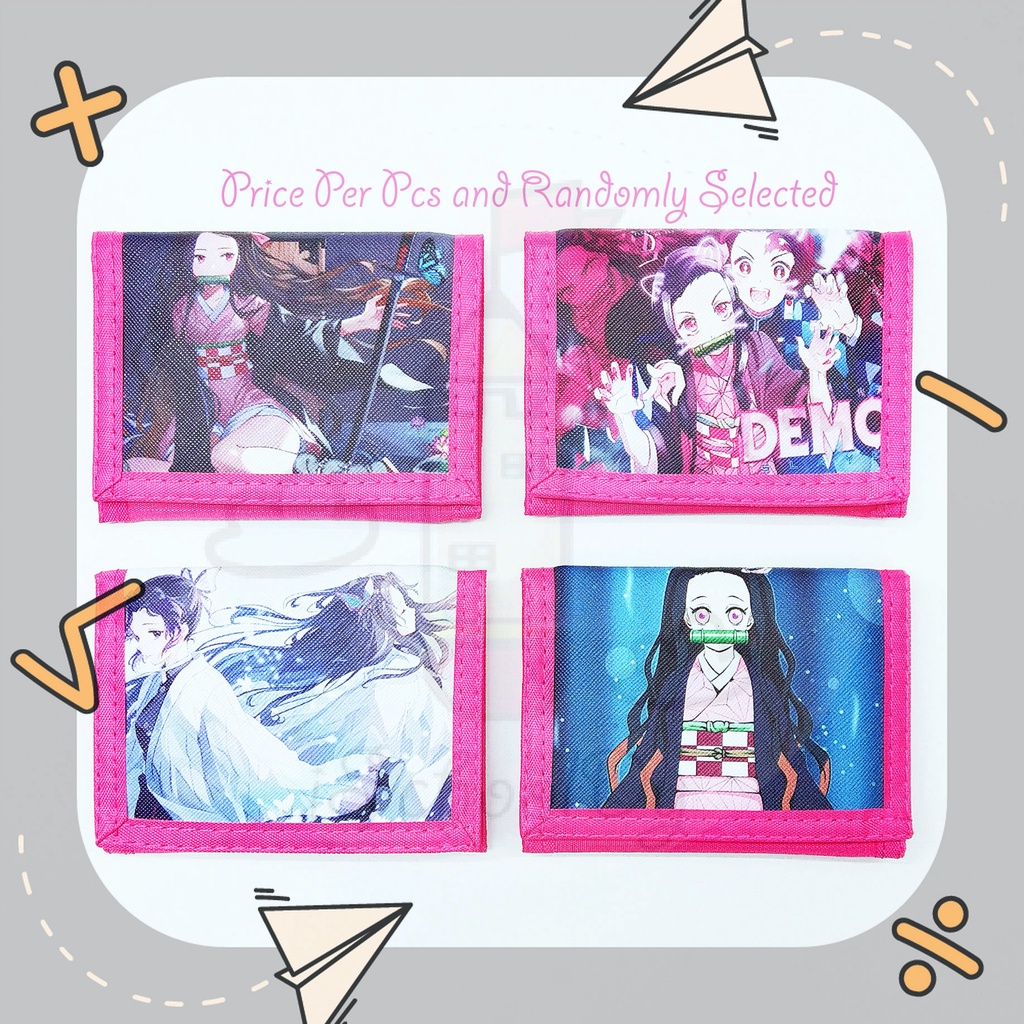 iSchoolDy Kids Anime Demon Slayer Trifold Wallet Dompet Budak | Shopee ...