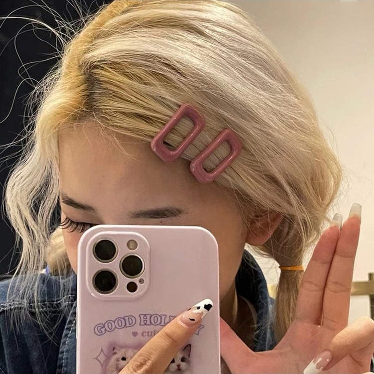 1Pcs Ins Morandi Color Clips Hairpin Hair Clip Headwear Hair Accessory ...