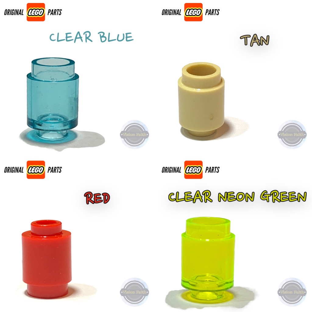 6. LEGO BRICK PARTS #3062b - Round 1 x 1 Open Stud | Shopee Malaysia